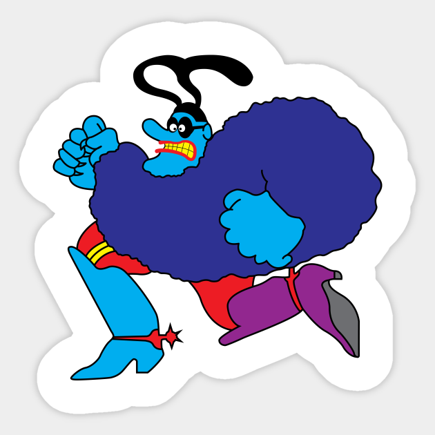 Blue Meanie Blue Meanie Sticker Teepublic